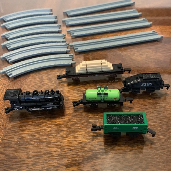 Toys | 1989 Galoob Micro Machines Locomotive Freight Coal Lumber Oil ...